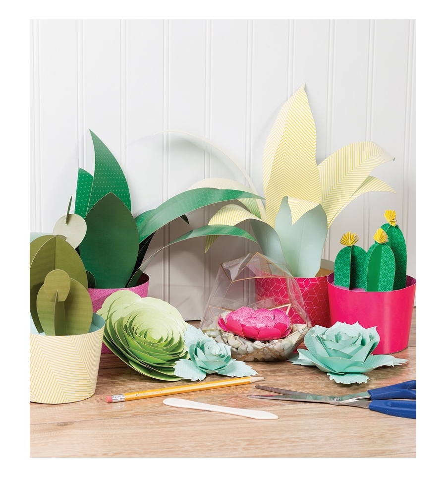 DIY Paper Plants Stack 12x12