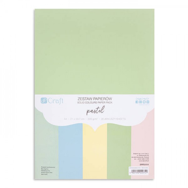 Pad DP Craft 20 cartulinas A4 Pastel Tones