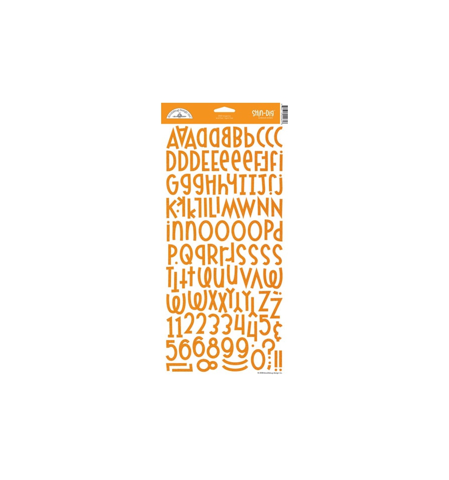 Alfabeto Shin-Dig Glitter Tangerine