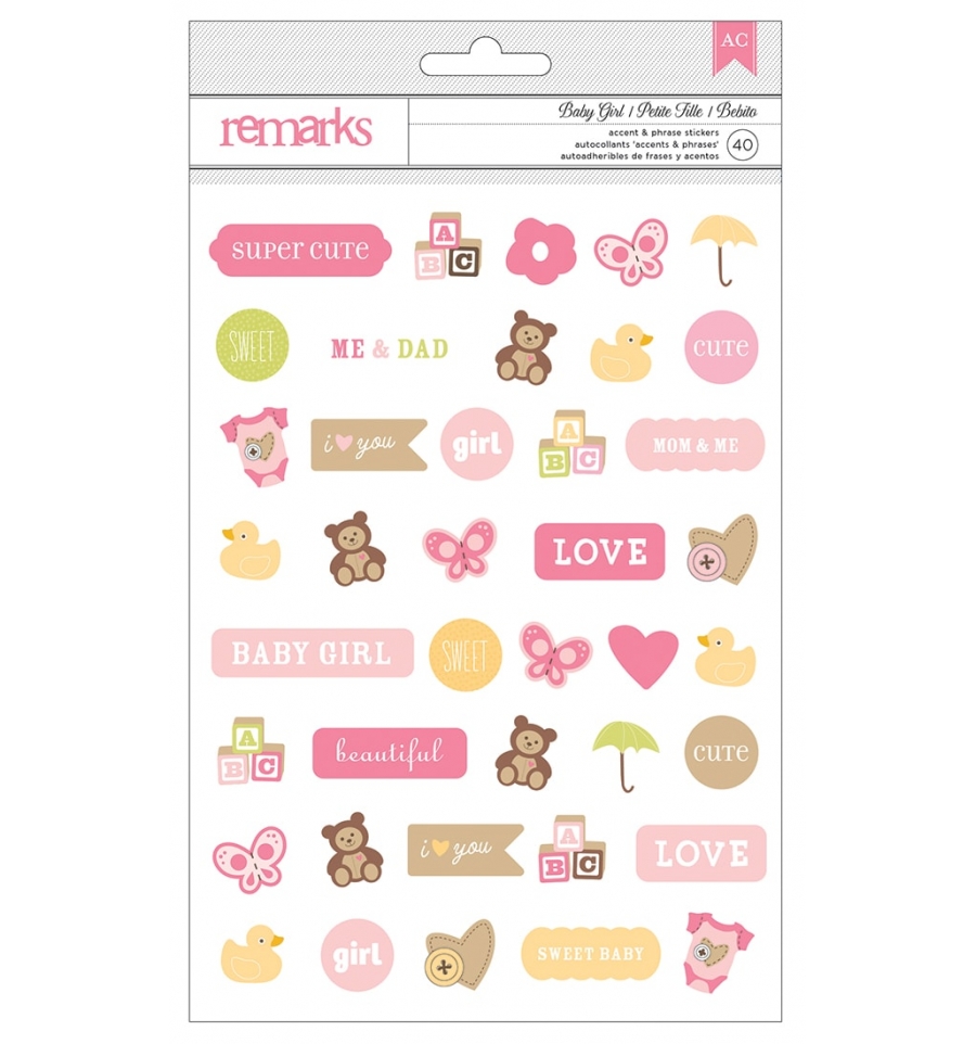 Pegatinas AC Baby Girl 40 pk