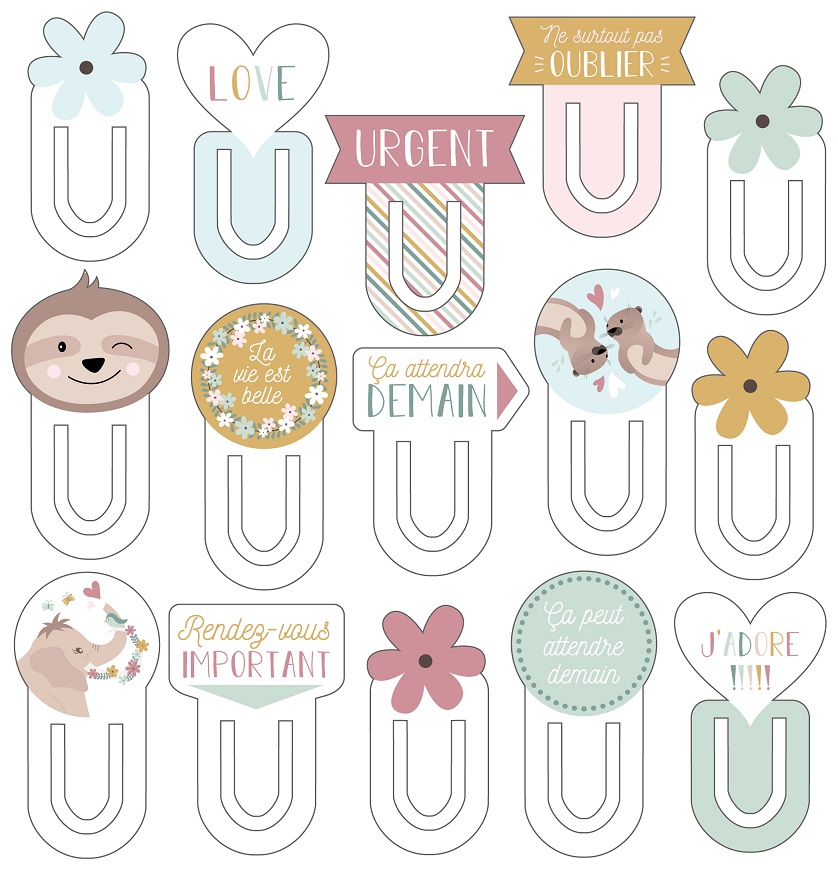 Set de Clips de chipboard 15 pcs No Stress & Co