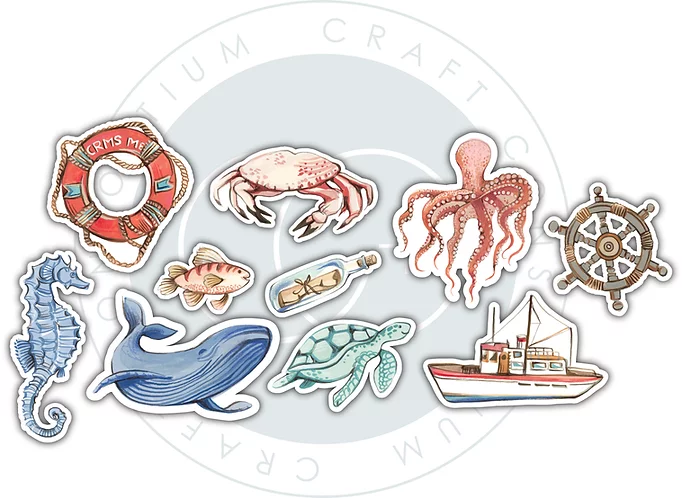 Maderitas decoradas Craft Consortium Ocean Tale