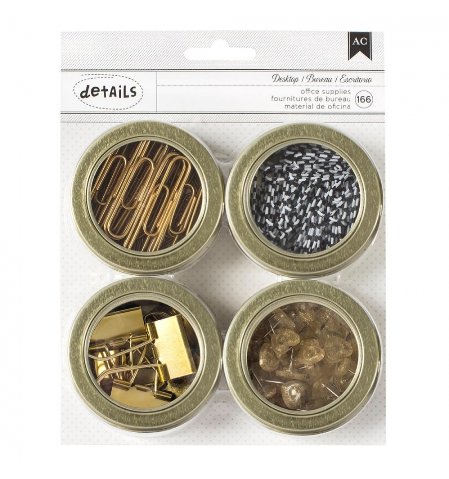 Set de clips y pins surtidos