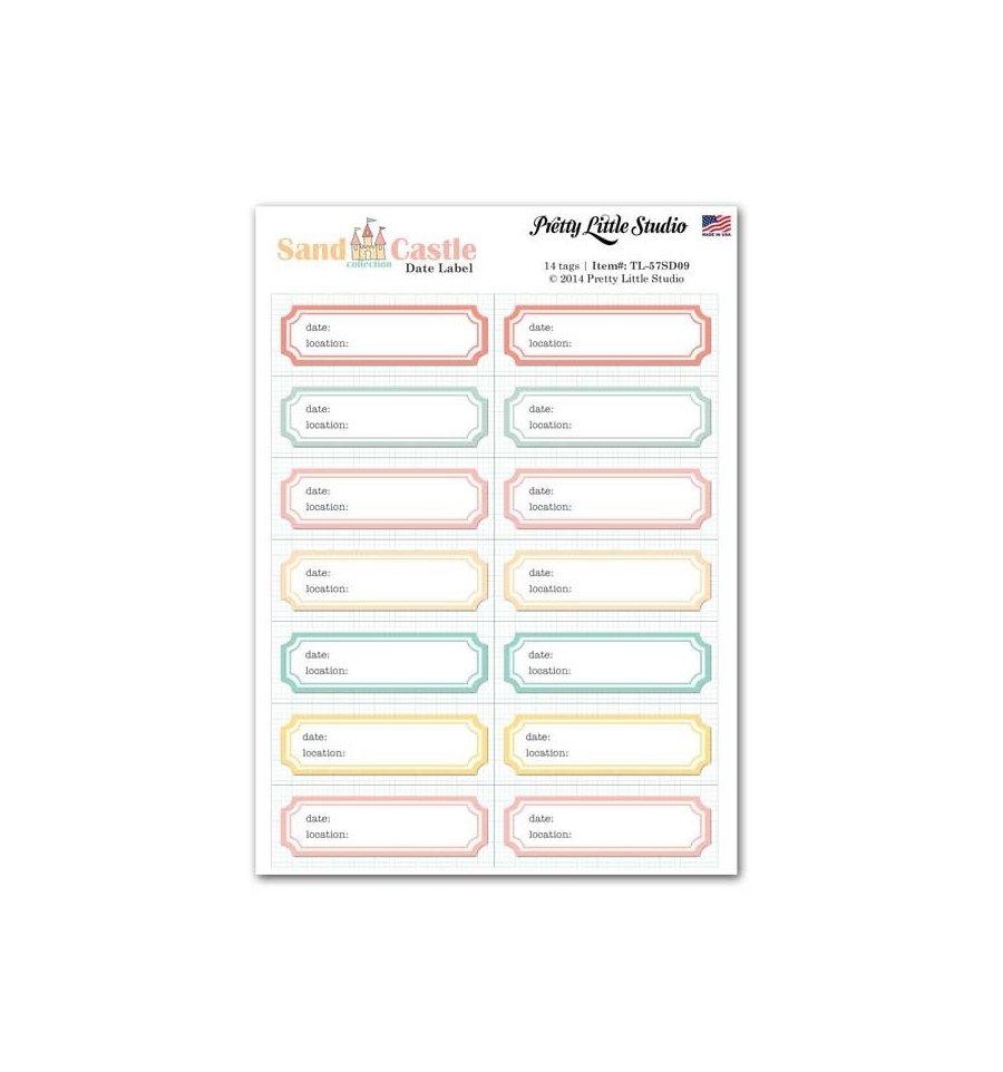 Cut Outs Date Labels Beach