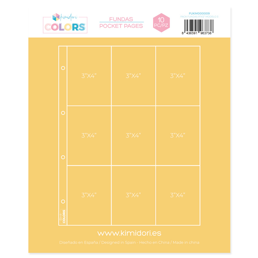 Fundas Kimidori Colors 9"x12" Modelo 3