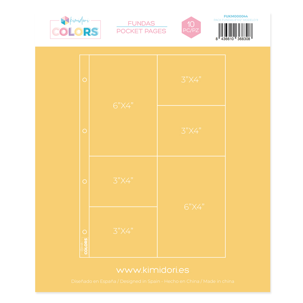 Fundas 8"x12" Kimidori Colors Modelo 9