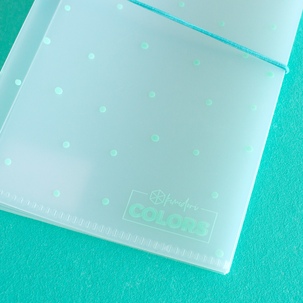 Carpeta almacenamiento Kimidori Colors 4.25x8" Puntos Mint