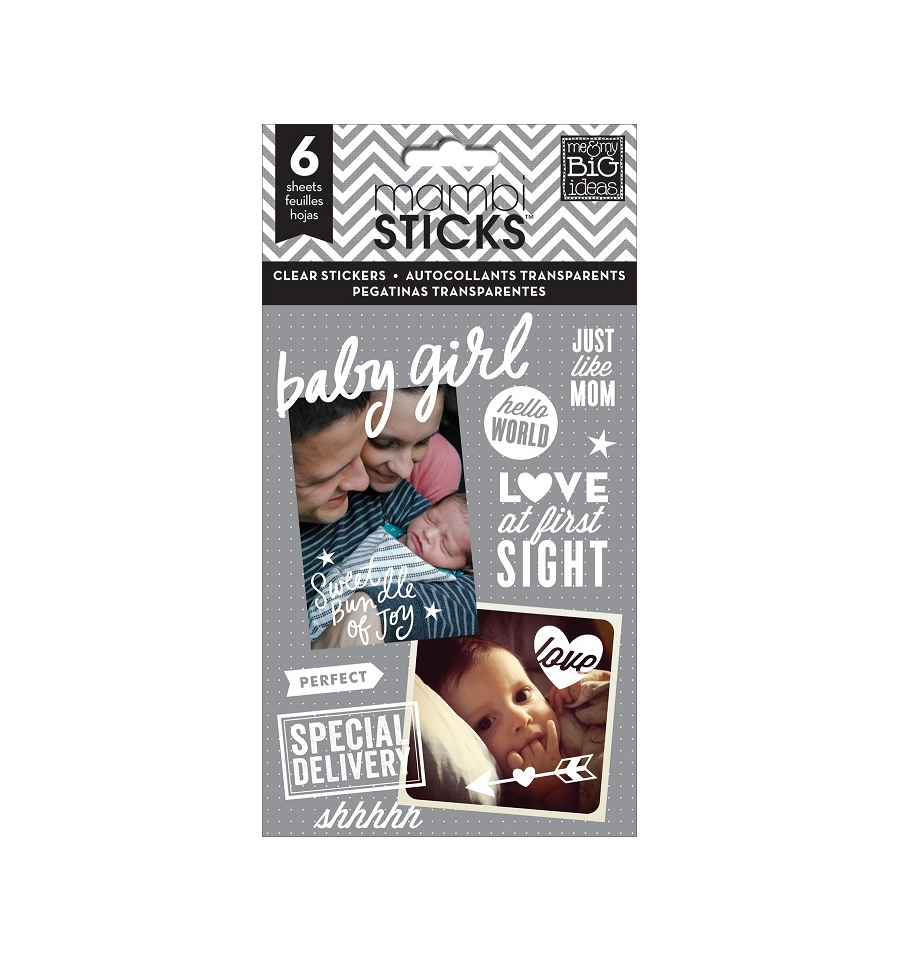 Pegatinas Baby Girl White