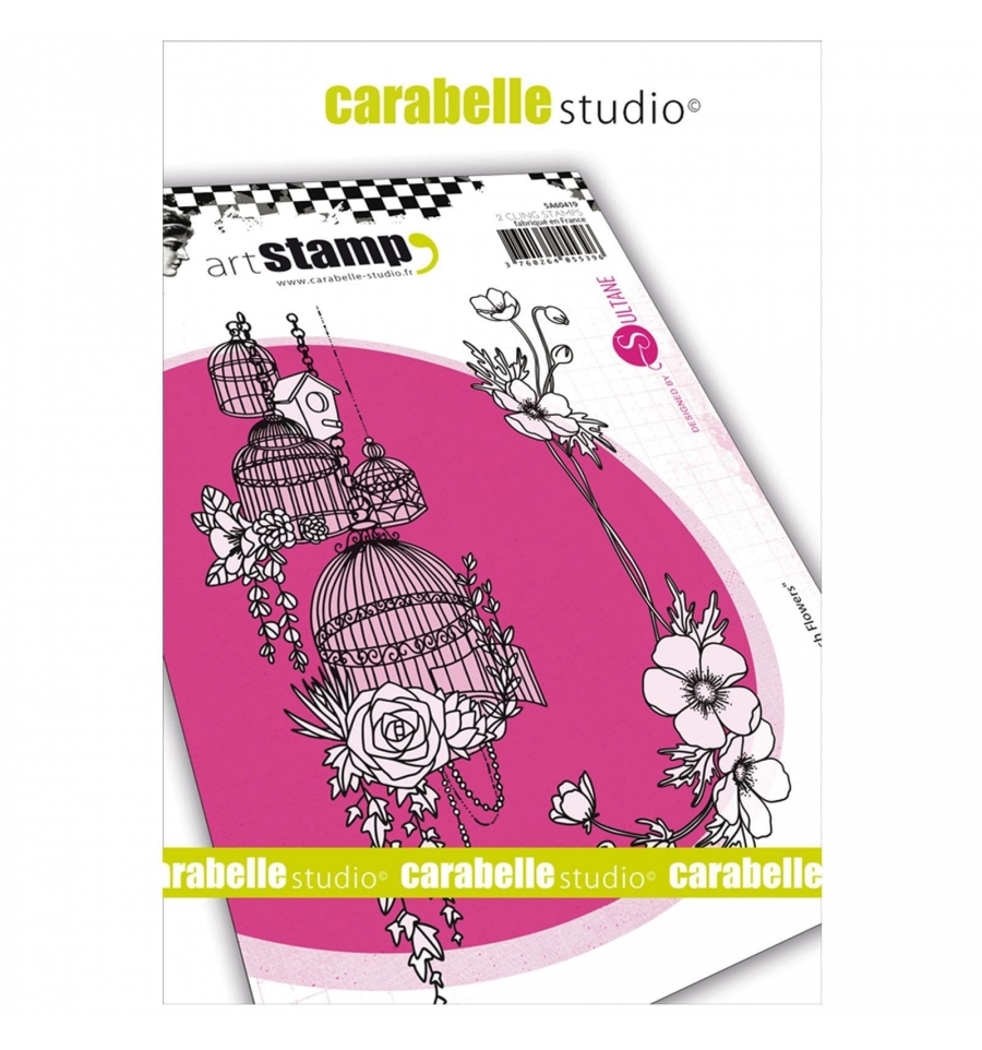 Sello Carabelle tipo Cling A6 French Flowers