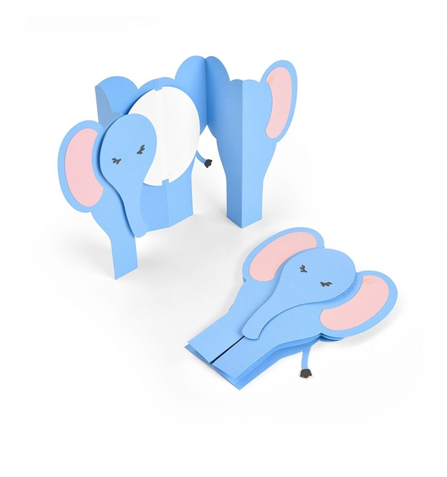 Troqueles Thinlits Sizzix Card Elephant Fold a Long