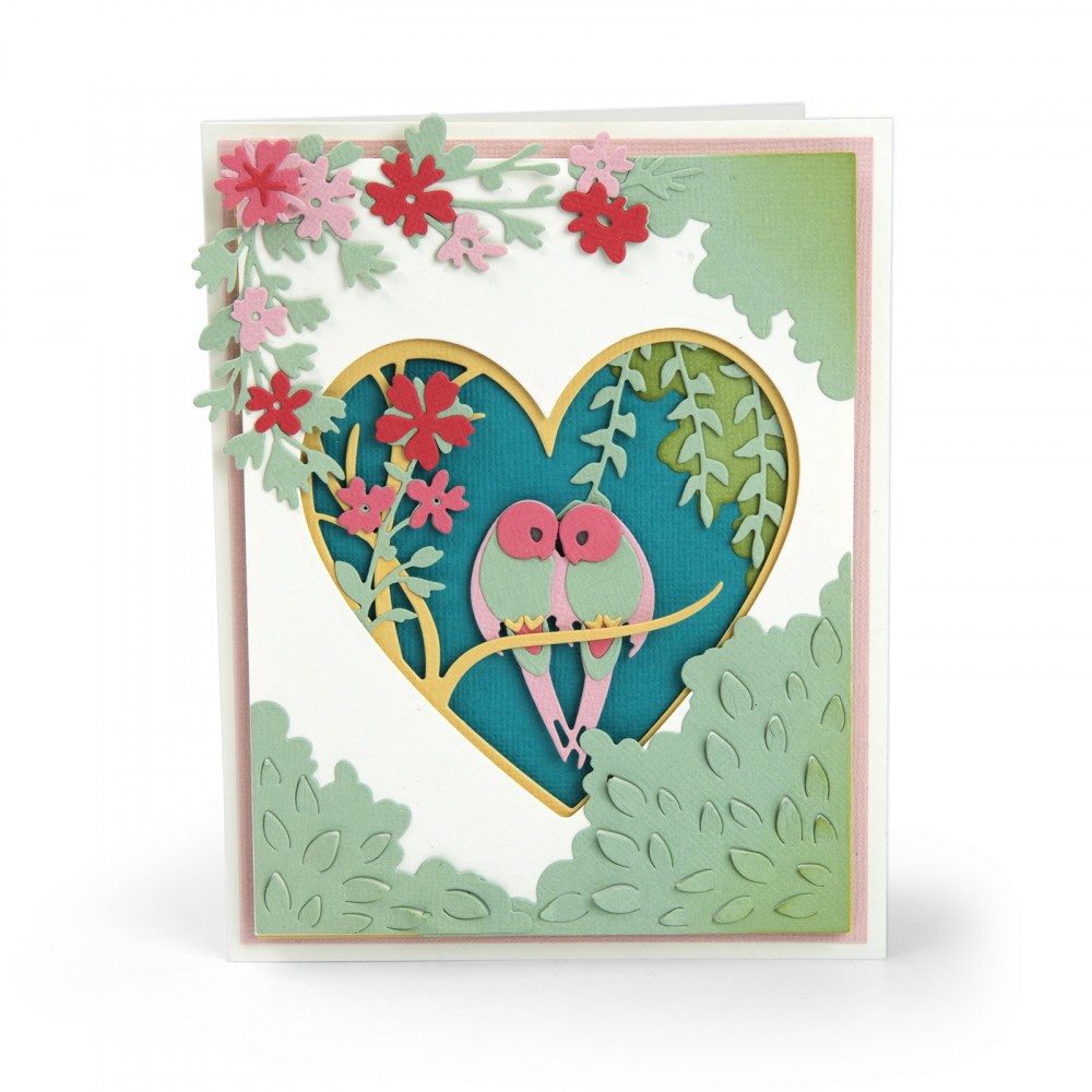 Troqueles Thinlits Love Birds Shadow Box