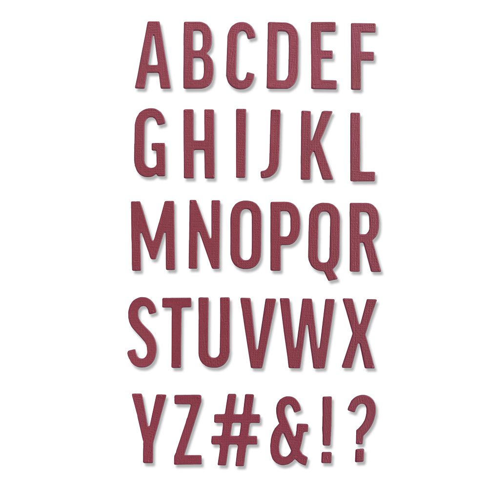 Troqueles Thinlits Sizzix Bold Alphabet
