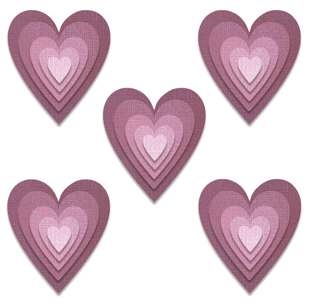 Troqueles Thinlits Sizzix-Tim Holtz Stacked Tiles Hearts