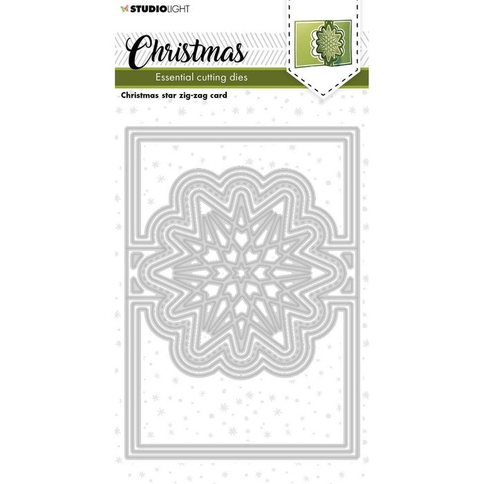 Troqueles Studio Light Christmas Star Zig-Zag Card