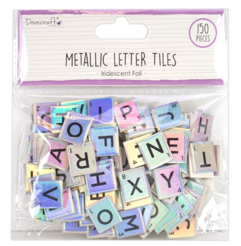 Letras Scrabble Dovecraft Foil Iridiscent 150 pcs