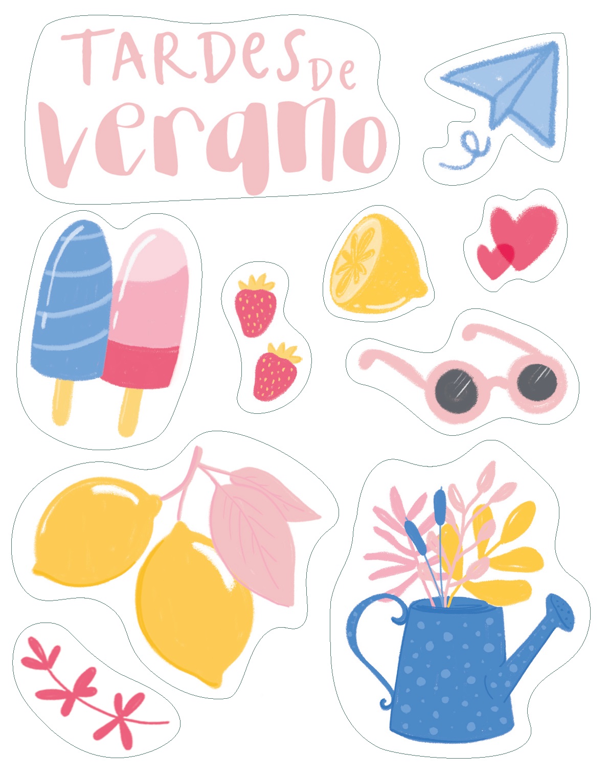 Set de pegatinas El mejor verano