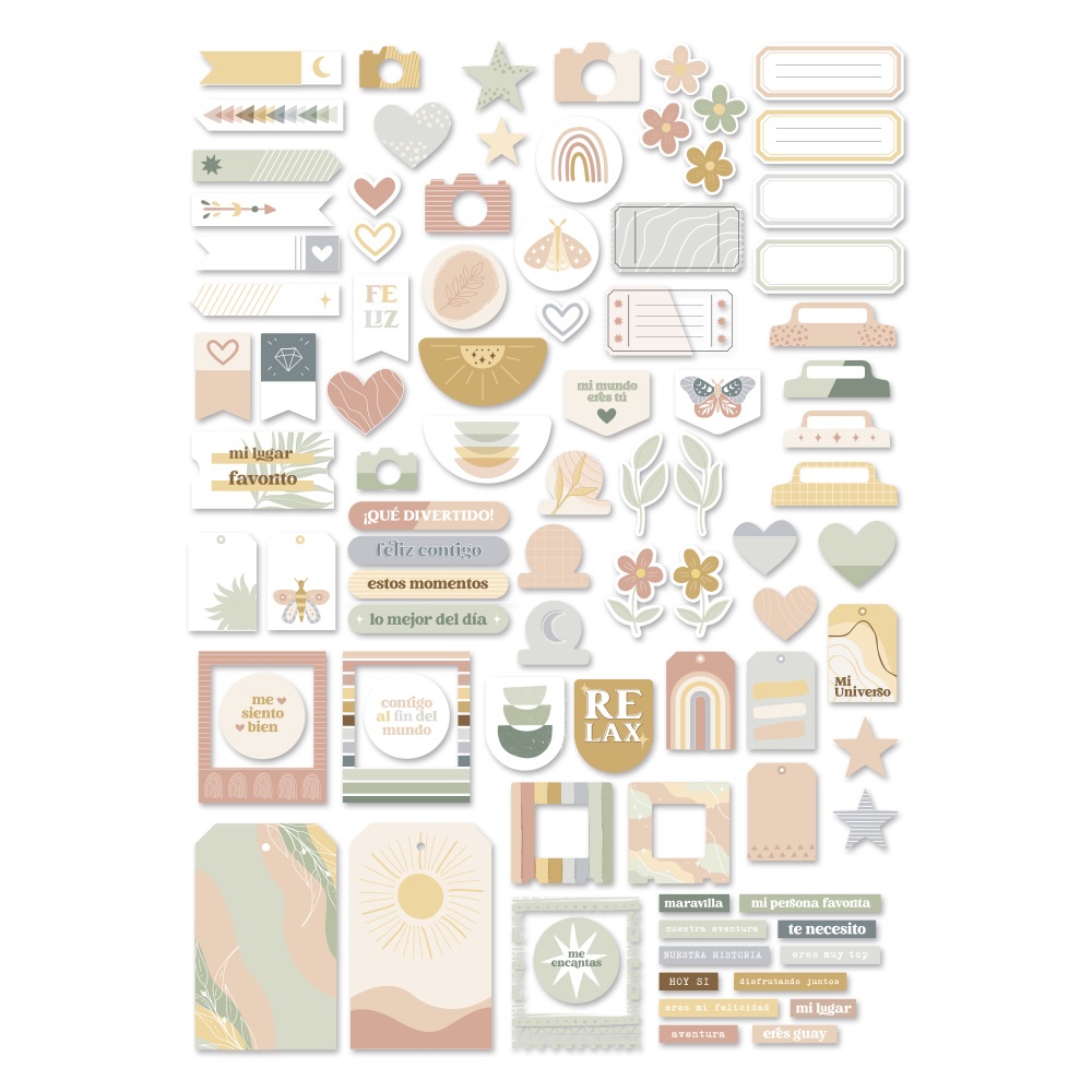 Die cuts boho Back to Basics de Mintopía