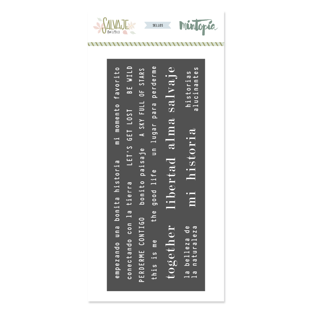 Sello Frases coordinadas con troquel Frases Salvaje de Mintopía